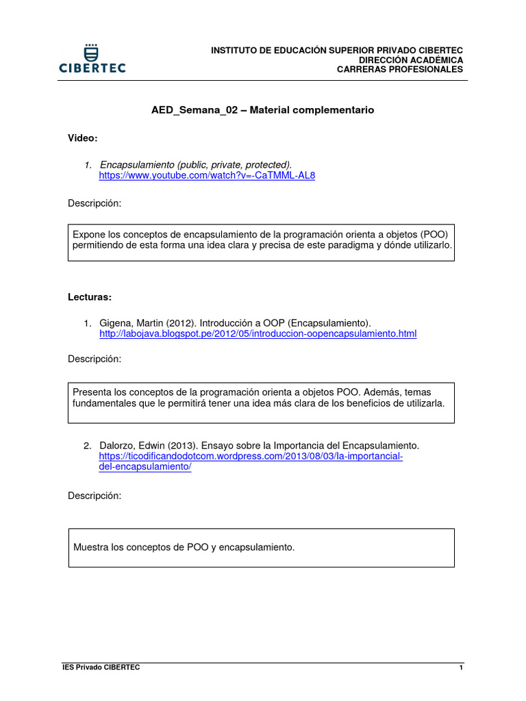 (MP) AED - Semana - 02 - Material Complementario | PDF | Arte | Informática
