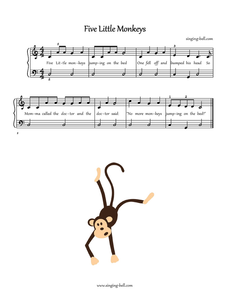 Five Little Monkeys Sheet Music | PDF