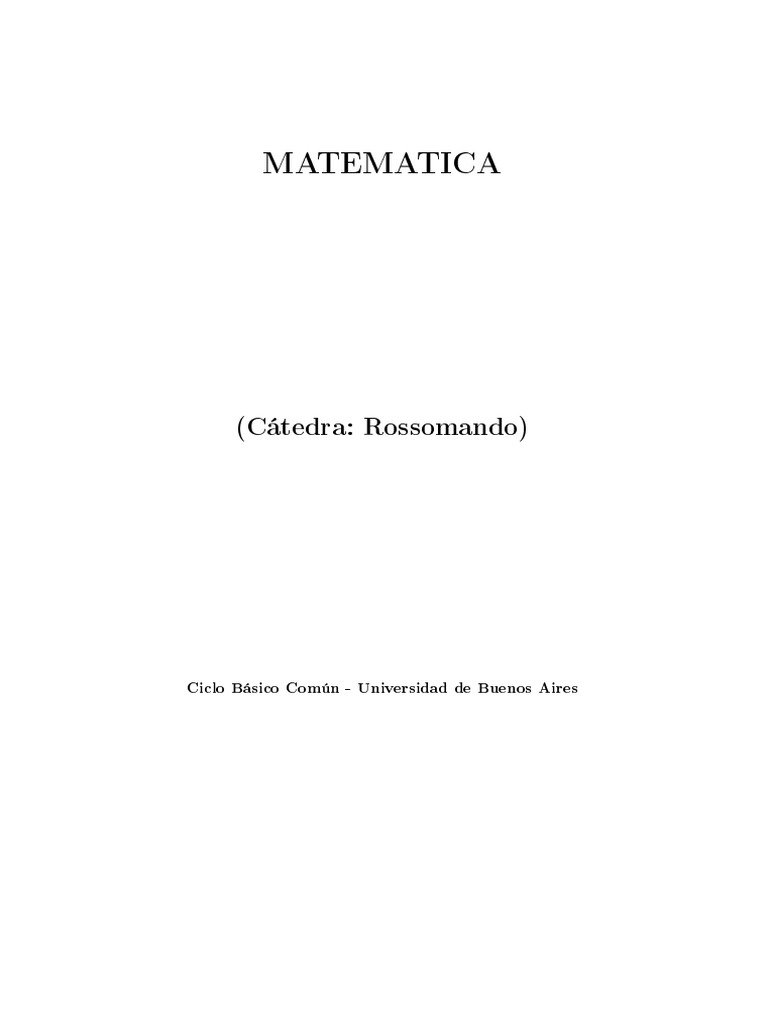 Guía Práctica de Matemática (Rossomando) | PDF | Análisis matemático ...