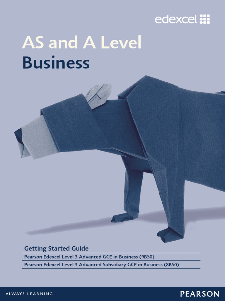 Edexcel A Level Business Revision Guide | PDF