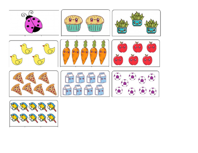 fichas para contar 1-10 | PDF