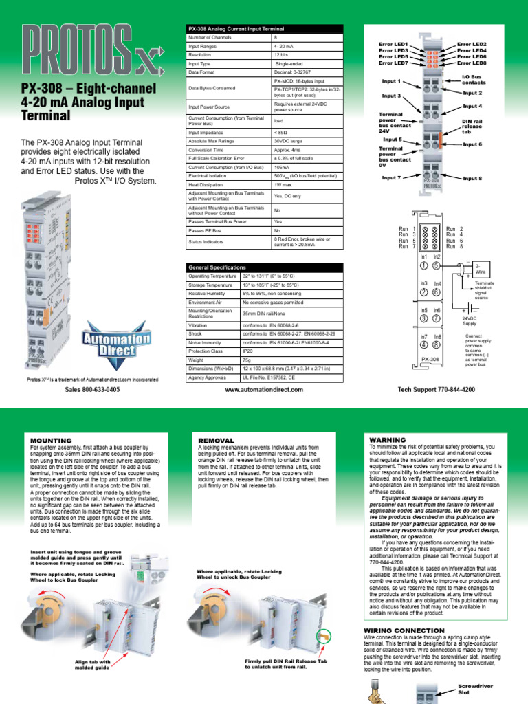 PX-308 Eight-Channel Analog Input | PDF | Manufactured Goods ...