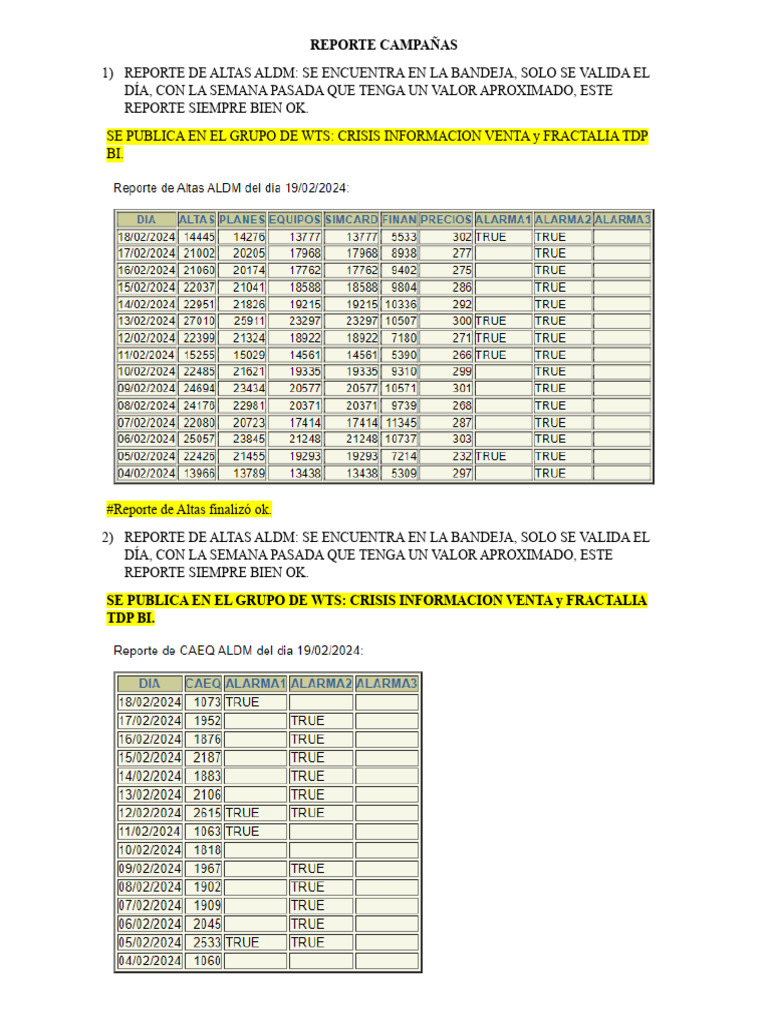 MANUAL REPORTE CAMPAÑAS | PDF | Bases de datos | Gestión de datos