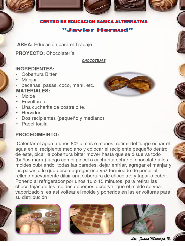 Receta de Chocotejas para Niños | PDF