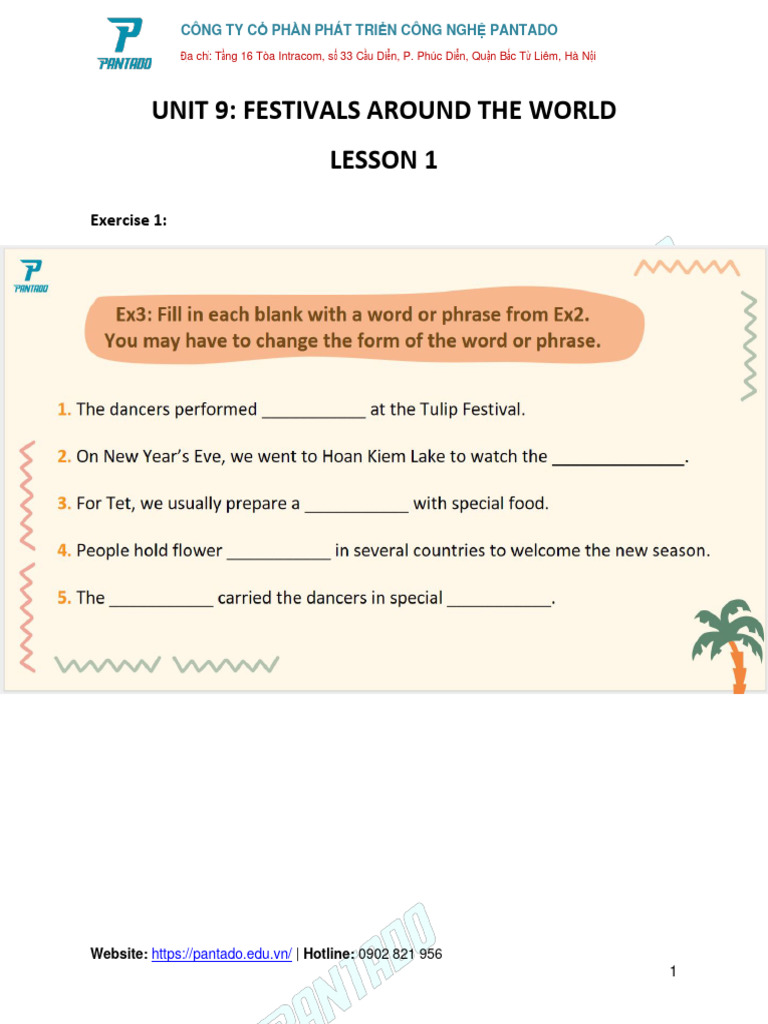 Unit 9 Festivals Around The World Lesson 1 | PDF