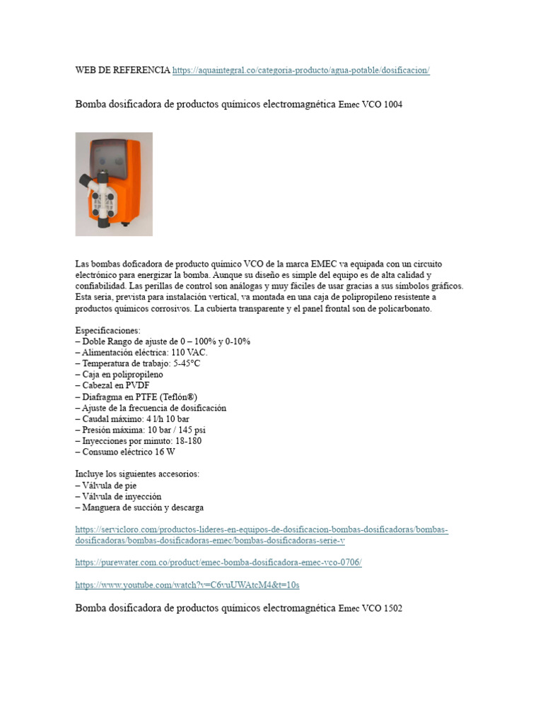 Bombas Emec | PDF | Bomba