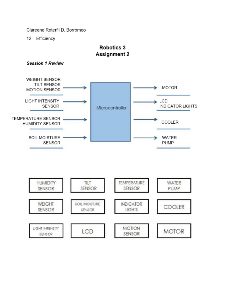 BORROMEO - EFFICIENCY Robotics 3 - Assignment 2 | Download Free PDF | Internet Of Things | Equipment