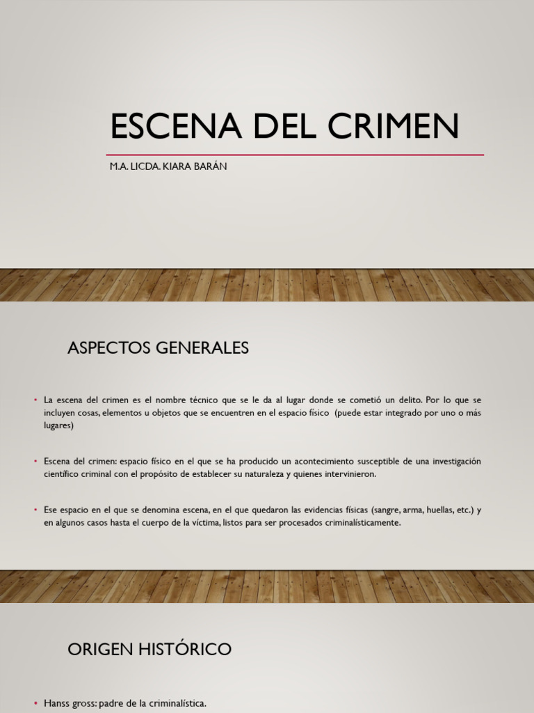 ESCENA DEL CRIMEN | PDF | Ciencia forense | Derecho penal