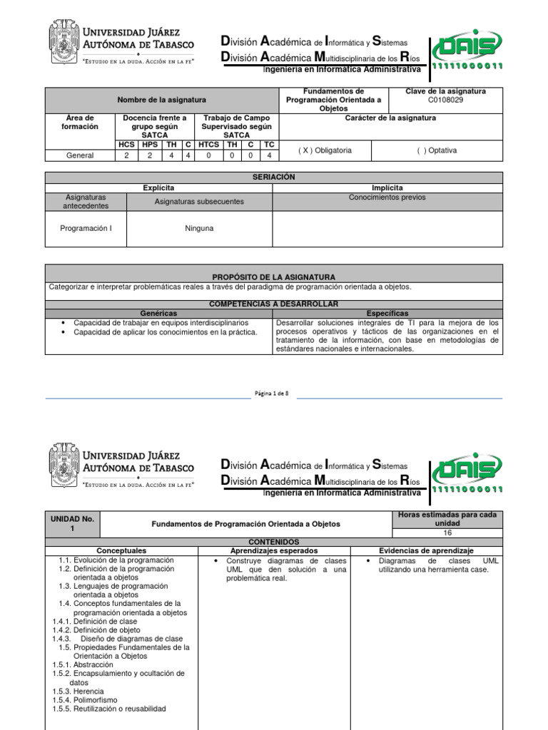 C0108029 Fundamentos De Programación Orientada A Objetos Pdf Herencia Programación
