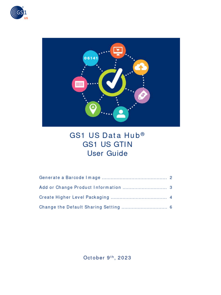 Gs1 Us Data Hub Gs1 Us Gtin User Guide | PDF | Barcode | Universal ...