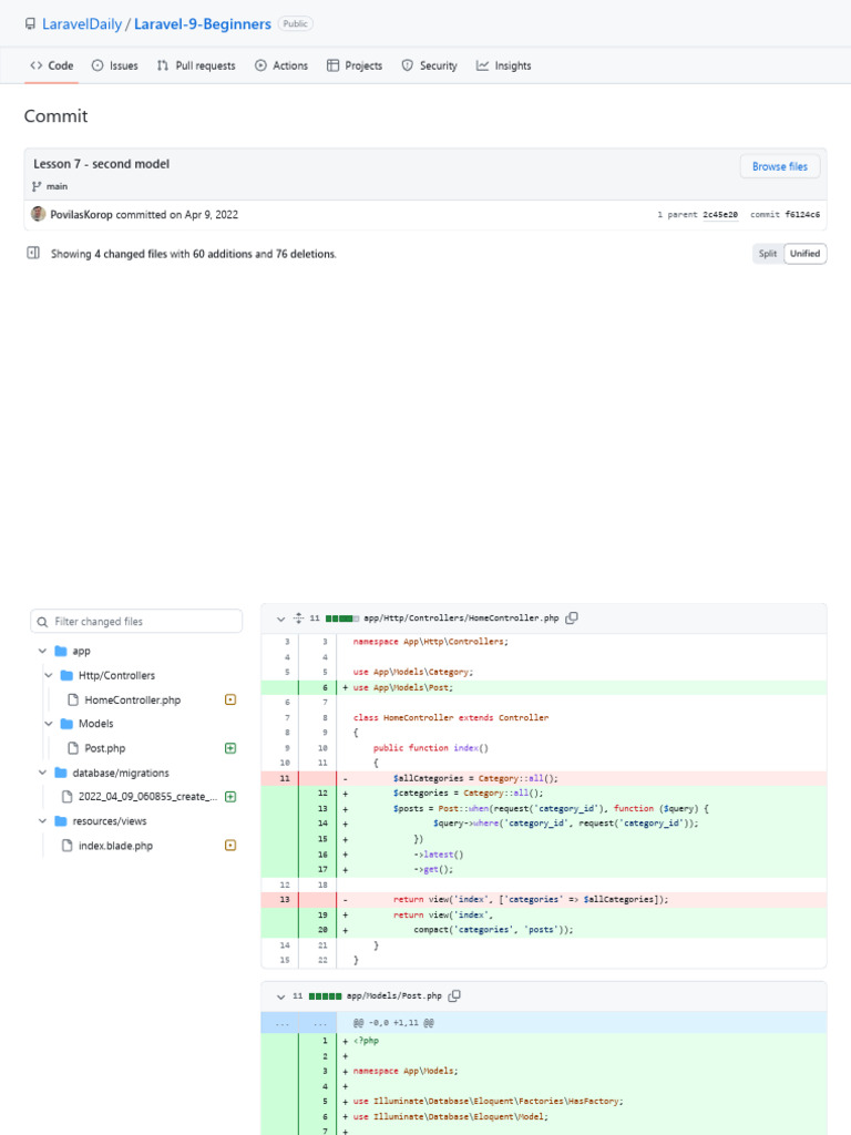 07 - Lesson 7 - second model · LaravelDaily_Laravel-9-Beginners@f6124c6 ...