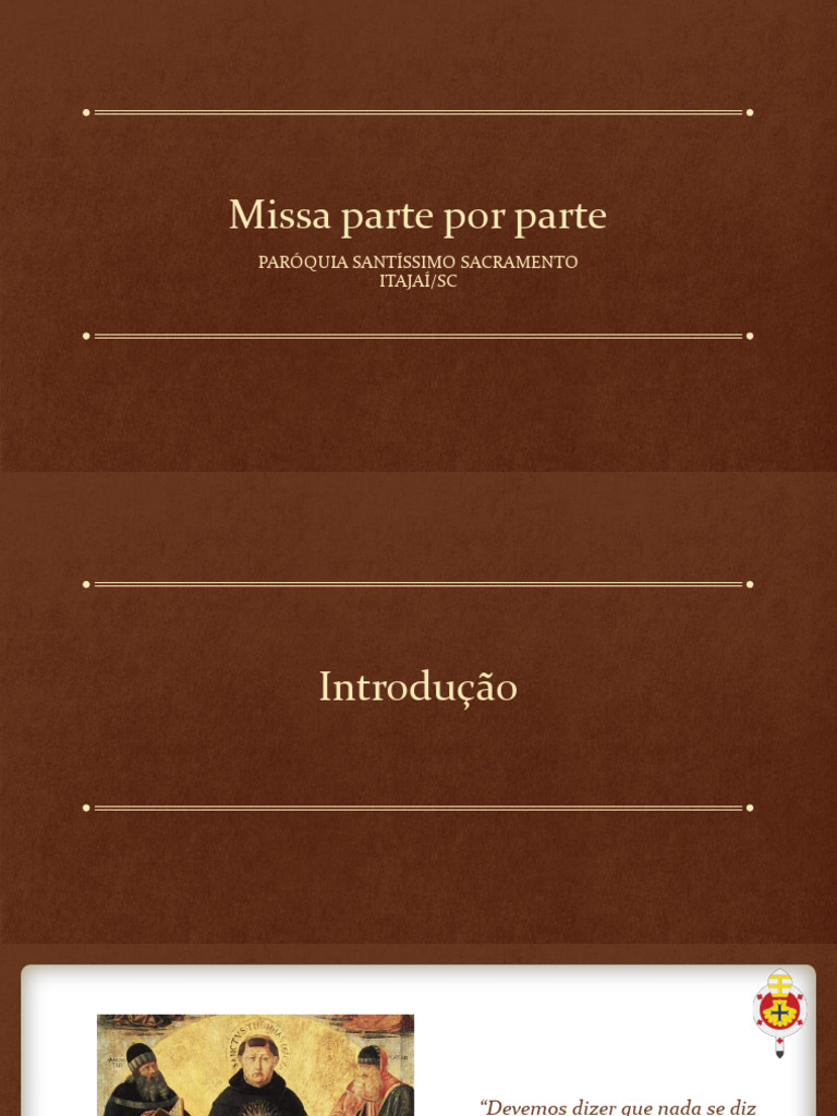 Guia Completo da Missa Católica | PDF | Eucaristia | Liturgia