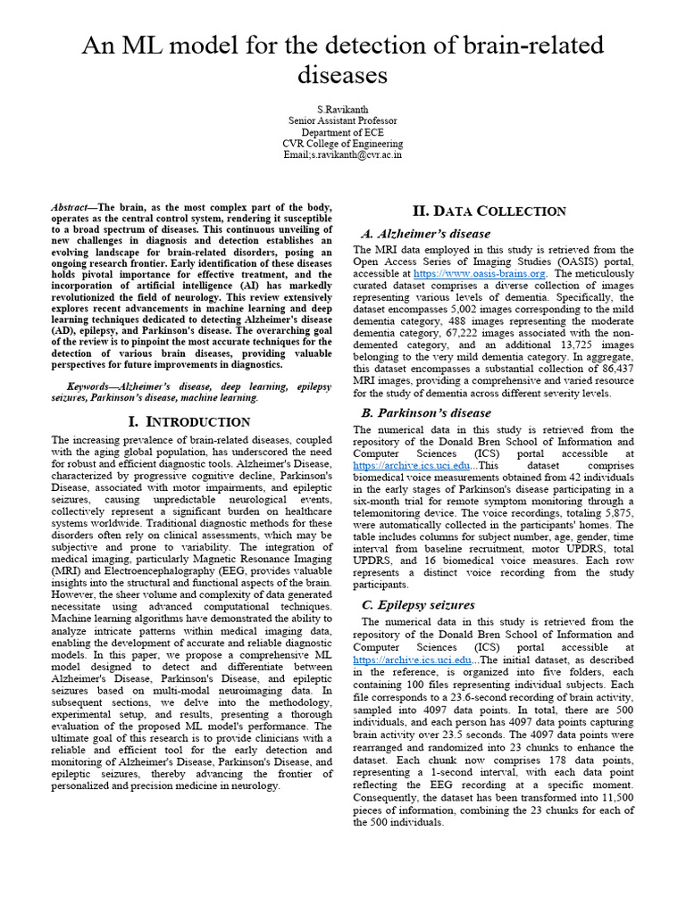 Ieee Paper Format | PDF | Support Vector Machine | Sensitivity And Specificity