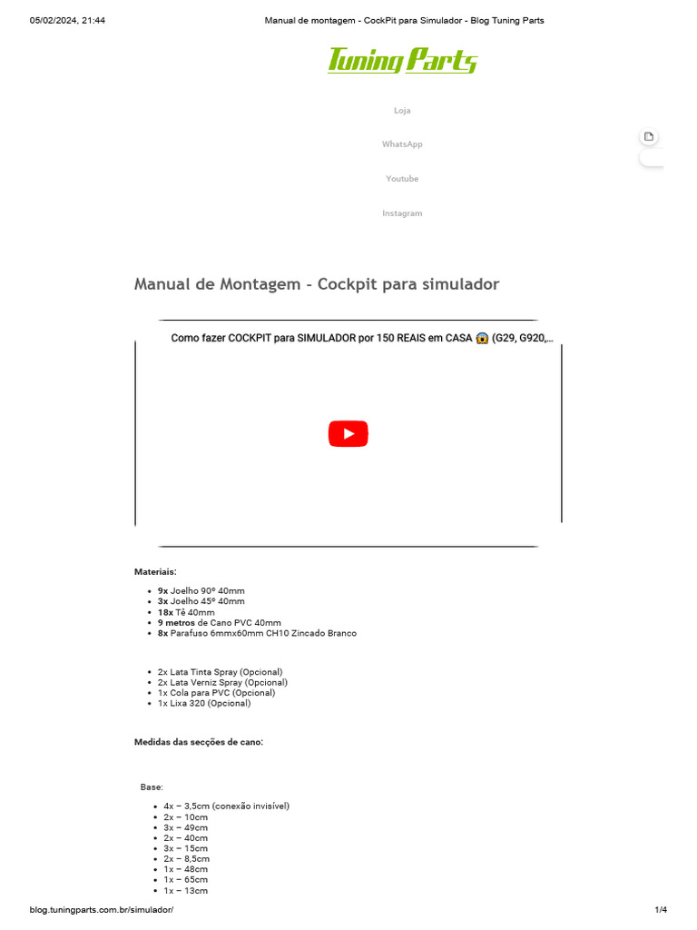 Manual de Montagem | PDF