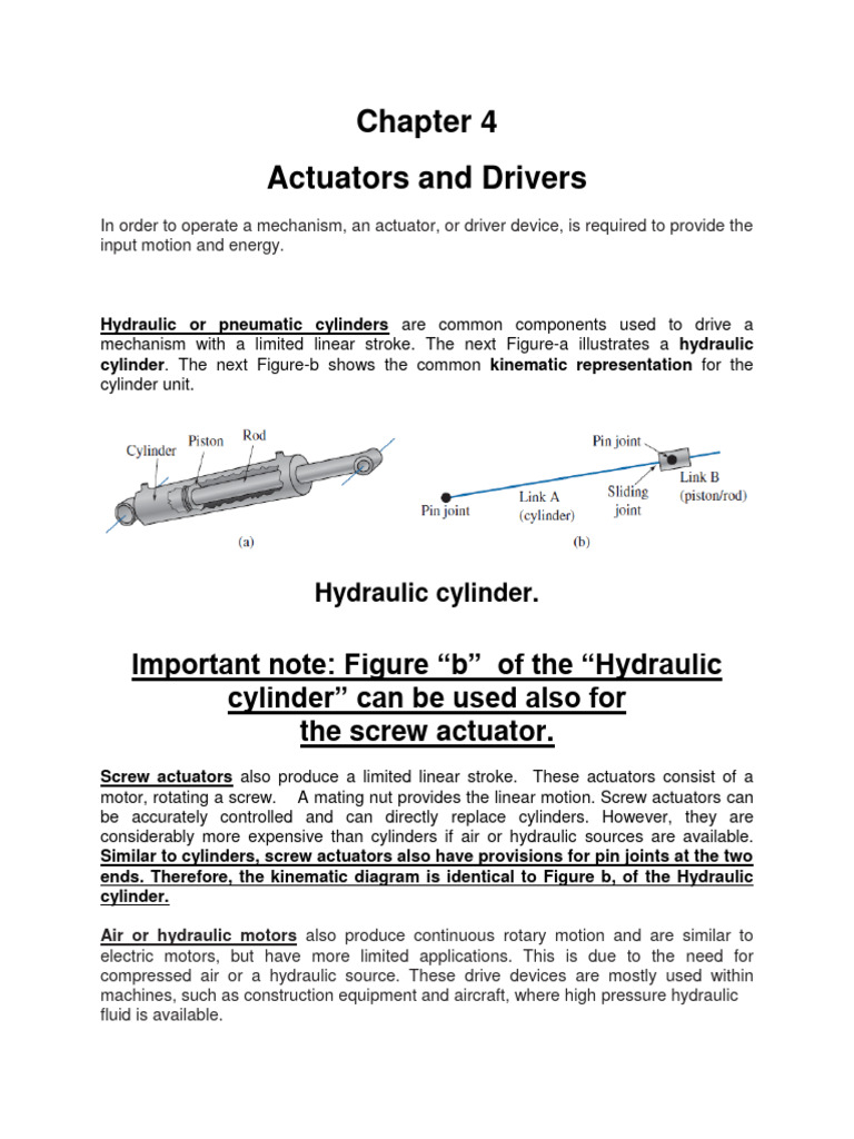 Chapter 4 Â LT and Sheet 4 - Actuators and Drives | PDF | Actuator ...