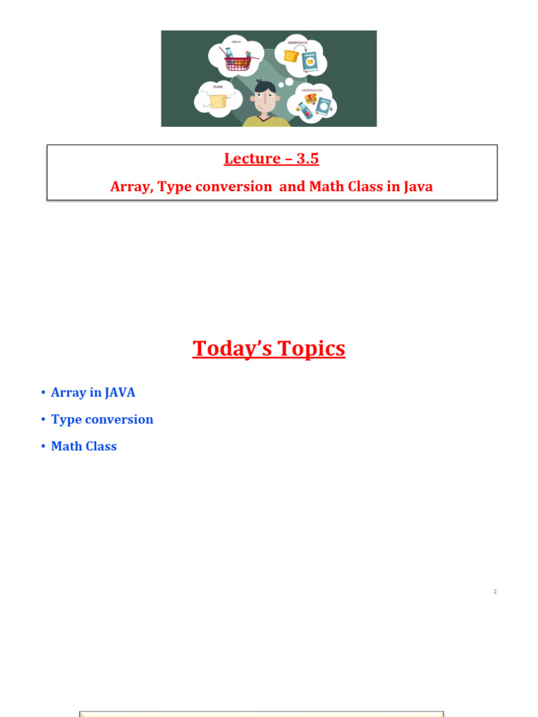 Lecture - 3.5-Array - Type Conversion - Math Class | Download Free PDF ... Lecture - 3.5-Array - Type Conversion - Math Class | Download Free PDF ...