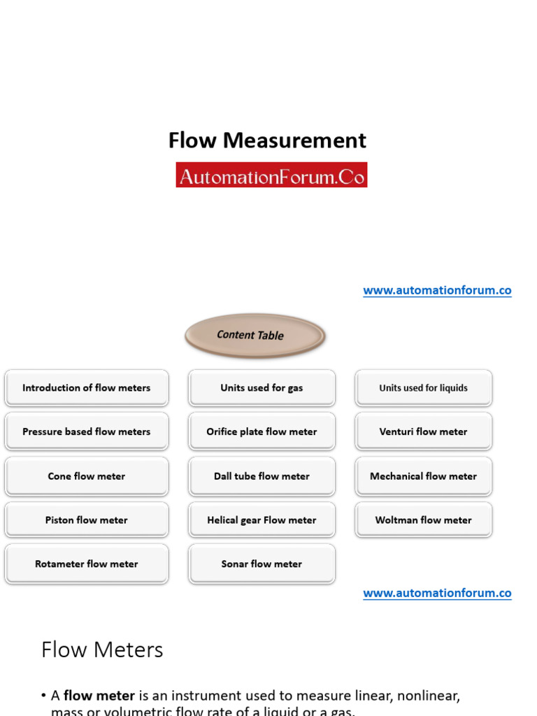 Flow Measurement | PDF | Flow Measurement | Fluid Dynamics