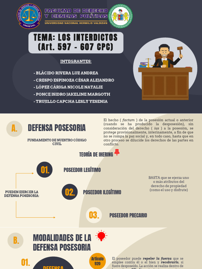 Interdictos y Defensa Posesoria | PDF | Estatuto de limitaciones ...