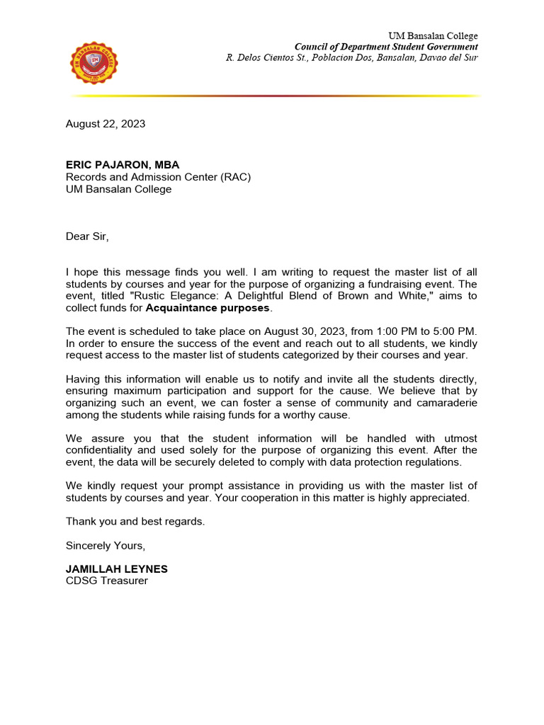 Request-Letter | PDF