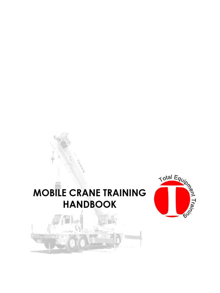 Mobile Crane Operator Training Manual(0) | PDF | Crane (Machine ...