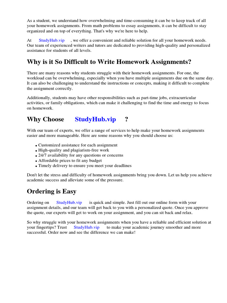 My Homework Assignment Book | PDF | Homework | Books