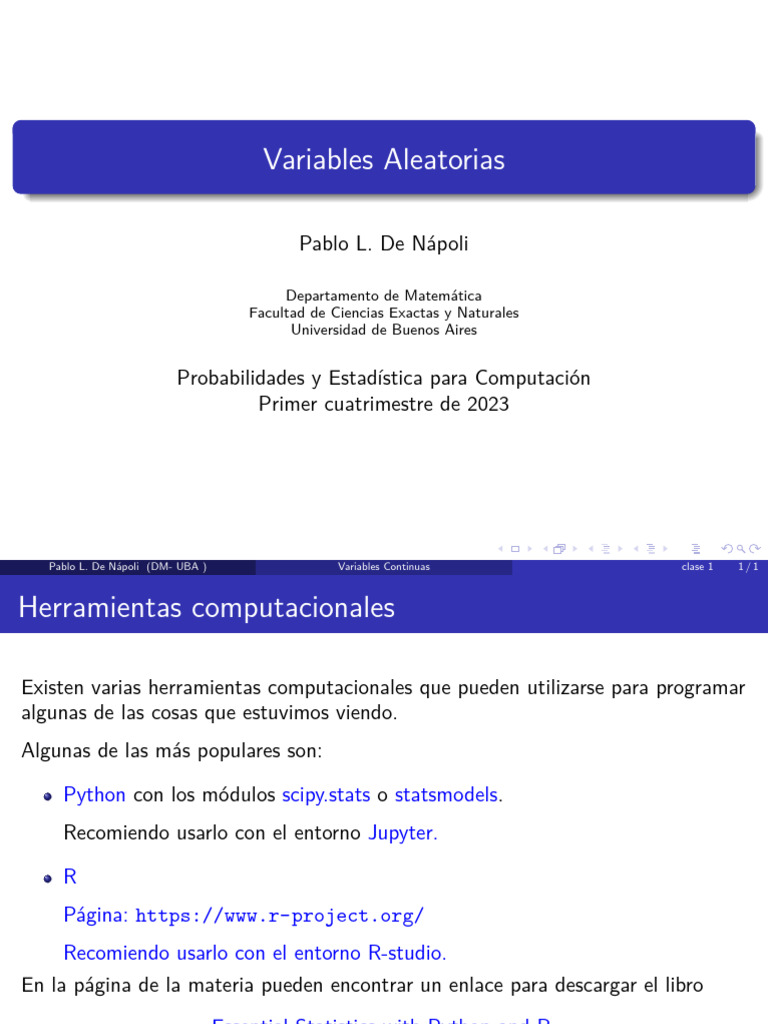 Introducción a Variables Aleatorias y Python | PDF | Distribución de probabilidad | Modo ...