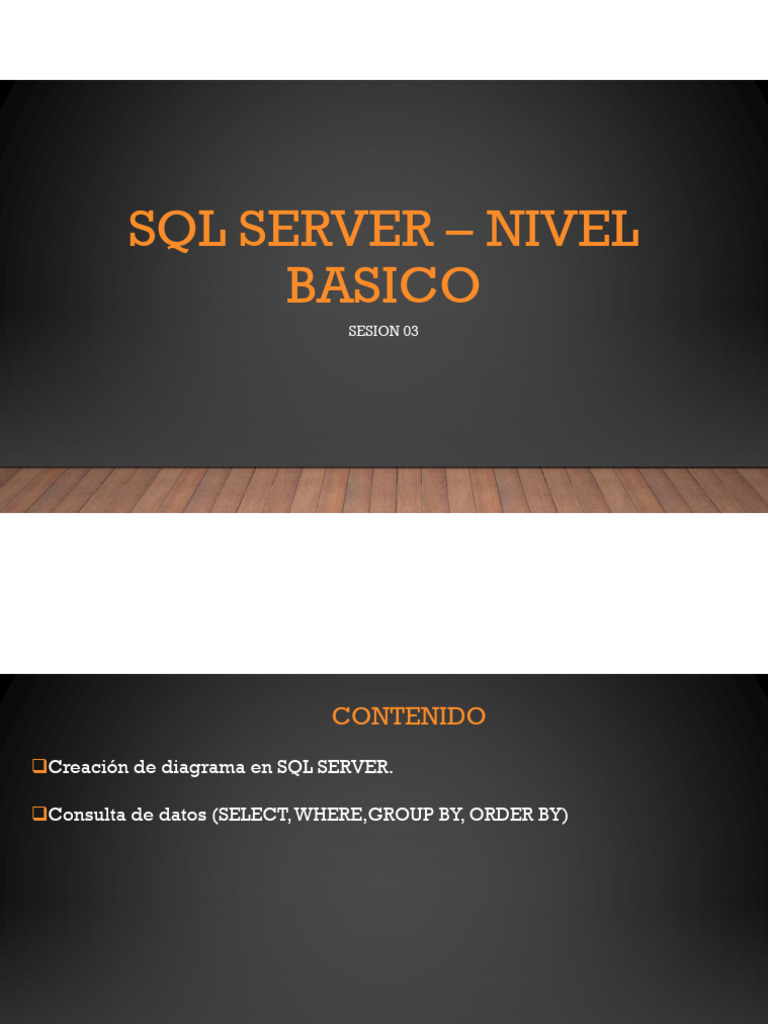 Sesion 03 | PDF | SQL | Gestión de tecnología de la información