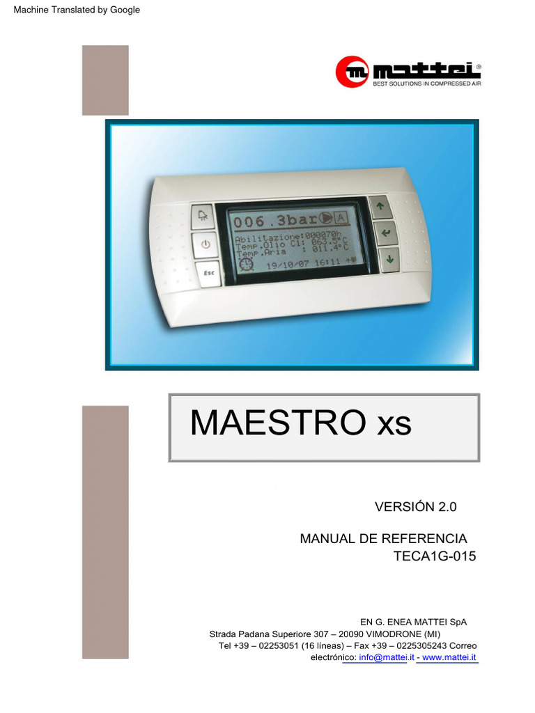 Maestro XS Reference Manual Version 2.0 | PDF | Hardware de la computadora | Diodo emisor de luz