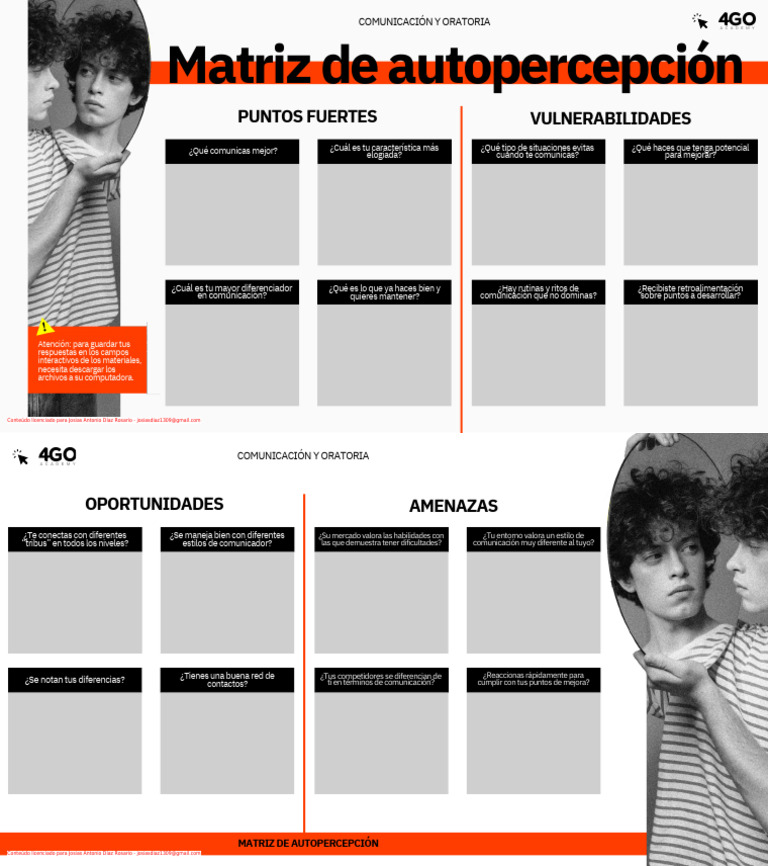 Matriz de Autopercepción: Puntos Fuertes Vulnerabilidades | PDF
