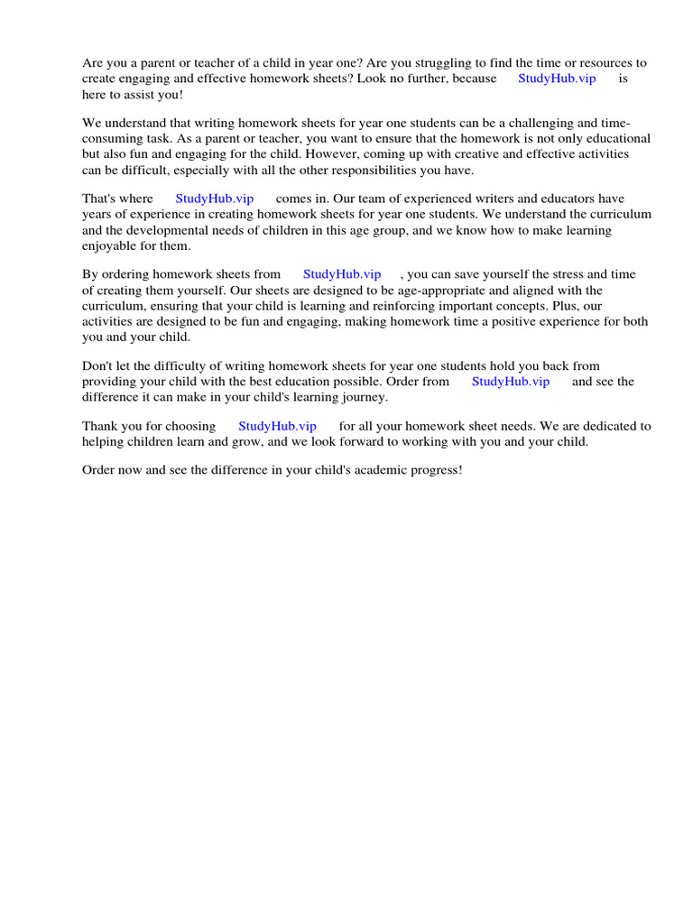 Homework Sheets For Year One | PDF | Worksheet | Homework
