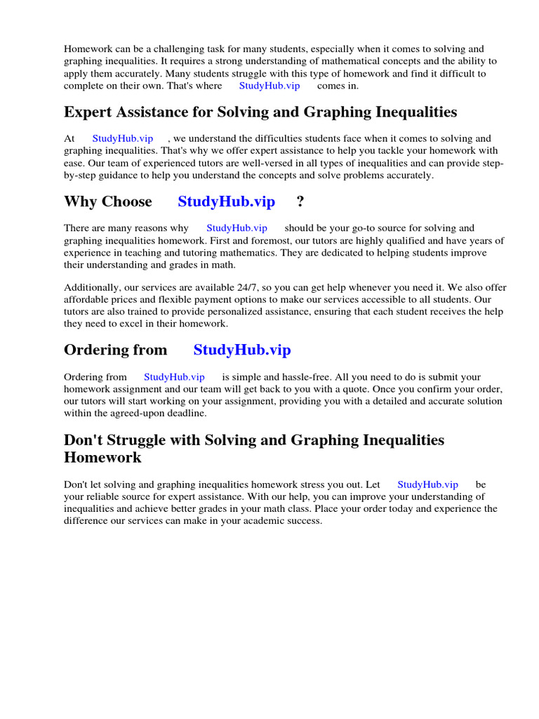 Homework 11 Solving and Graphing Inequalities | PDF | Algebra | Equations