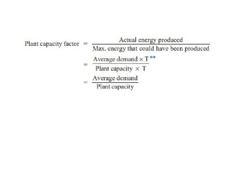 Plant Capacity Factor Formula | PDF