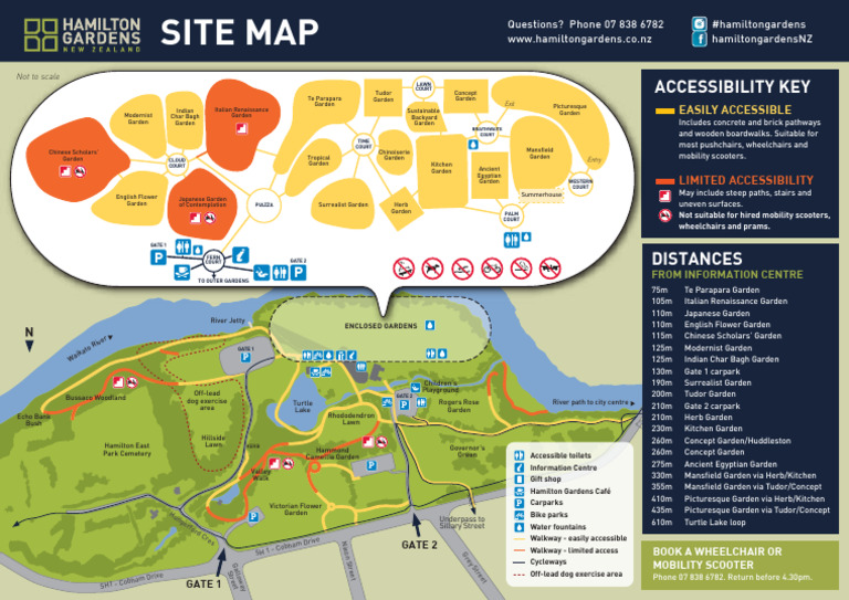 Hamilton Gardens Map Overview | PDF | Gardens | Parks