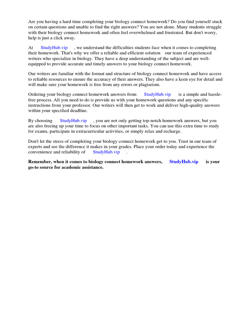 Biology Connect Homework Answers | PDF | Gene | Biology Biology Connect Homework Answers | PDF | Gene | Biology