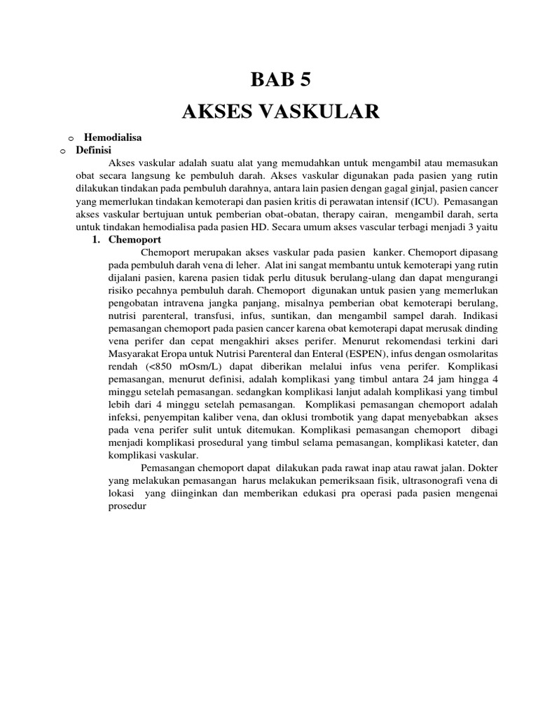 Bab 5 Akses Vaskular | PDF