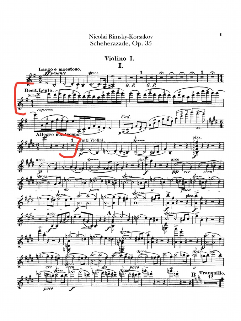 Rimsky-Korsakov - Scheherazade Op.35 (Solo Violino) | PDF Rimsky-Korsakov - Scheherazade Op.35 (Solo Violino) | PDF