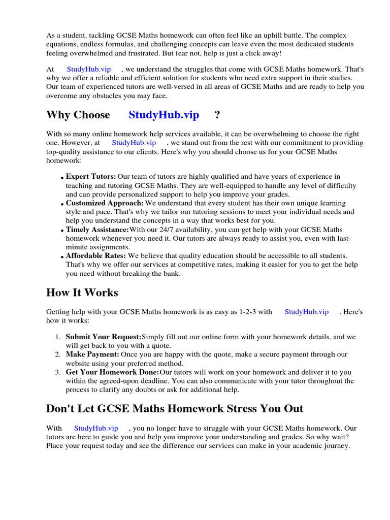 Maths Homework Help Gcse | PDF | Mathematics | Worksheet