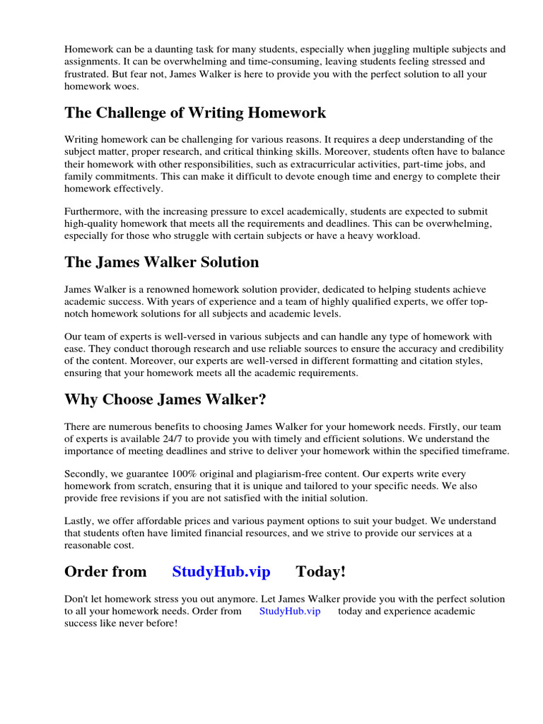 James Walker Homework Solution | PDF | World Wide Web | Internet & Web