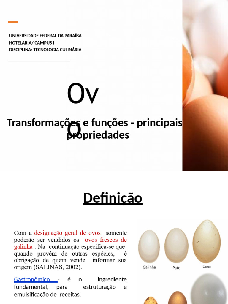 Aula Ovo - Tecnologia Culinria | Download grátis PDF | Membrana celular | Lipídio