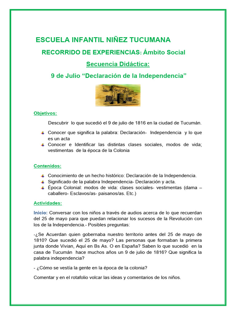 Hoja De Trabajo Para Estudiantes Sobre La Declaración De Independencia