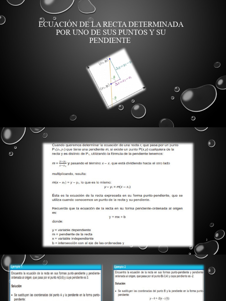 Semana3_Clase4_Ecución de La Recta Punto Pendiente_Ecuación de La Recta en Forma Simétrica | PDF