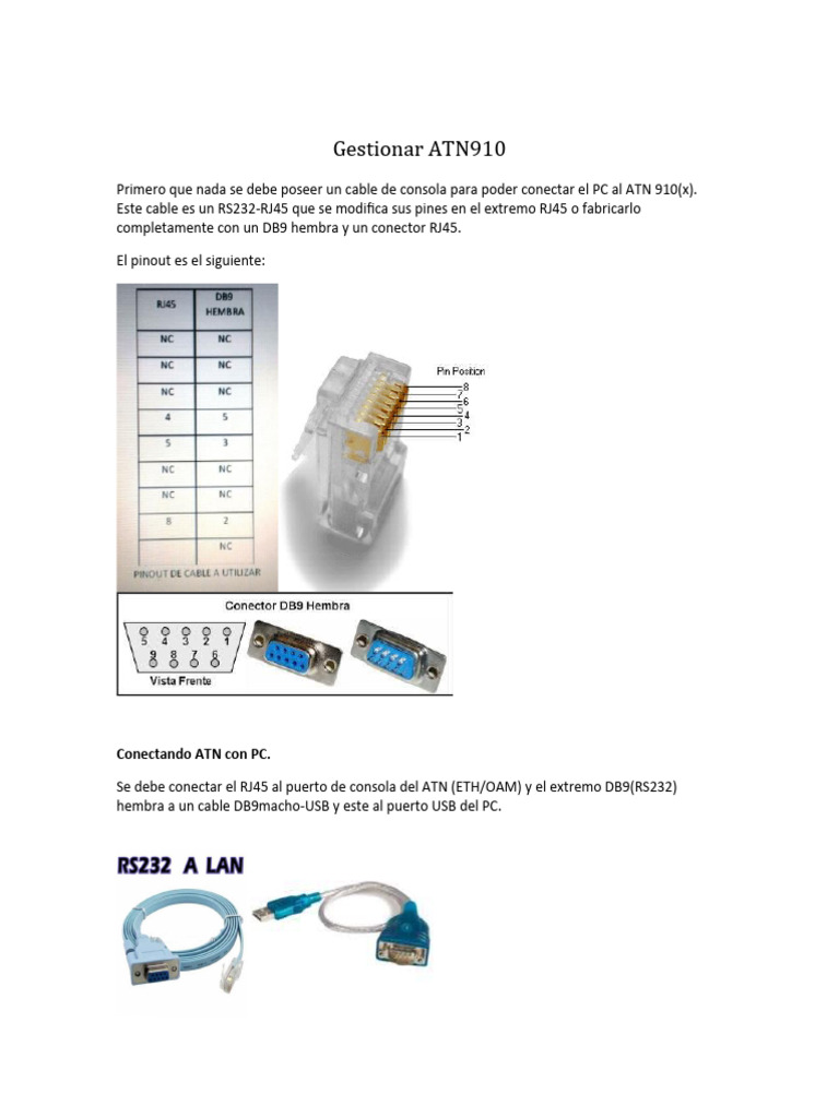 Gestionar ATN910 V1.3 (Pinout Cable Consola) v2 | PDF | Ingeniería ...