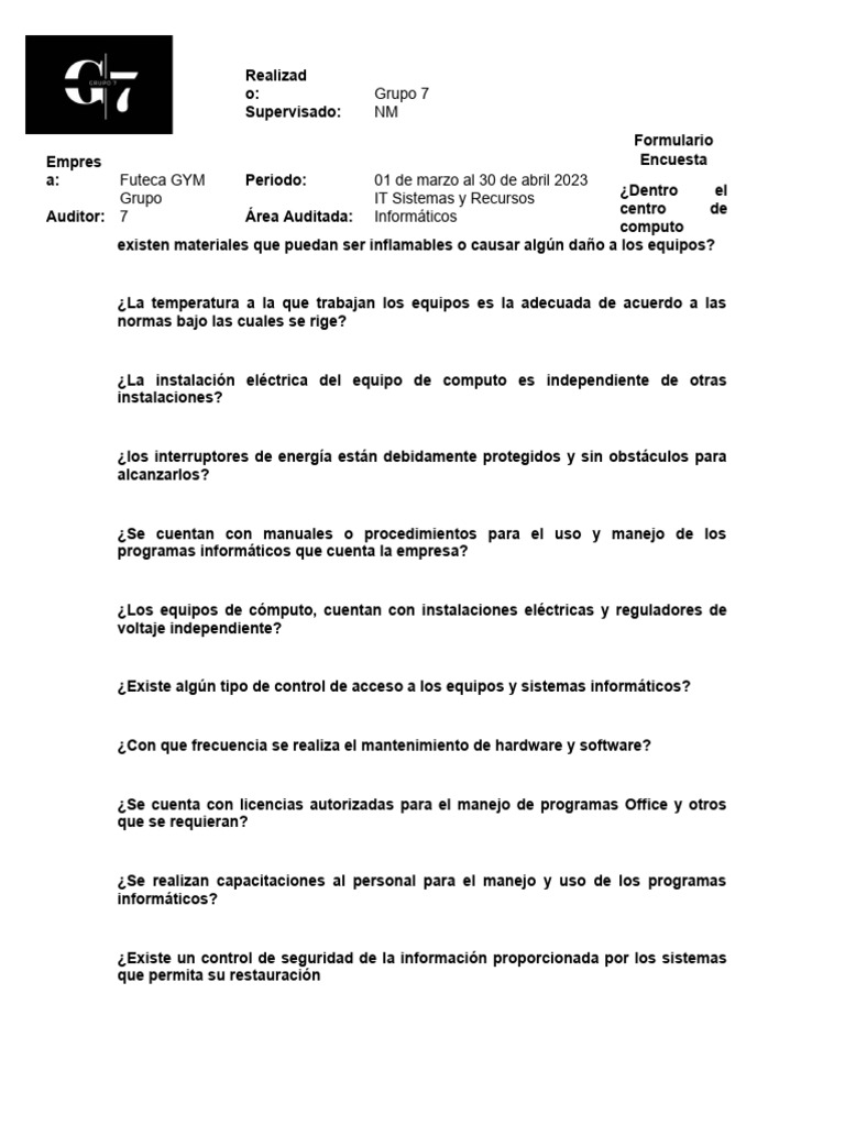 Guias de Auditoria | PDF | Seguridad de información | Archivo de ...