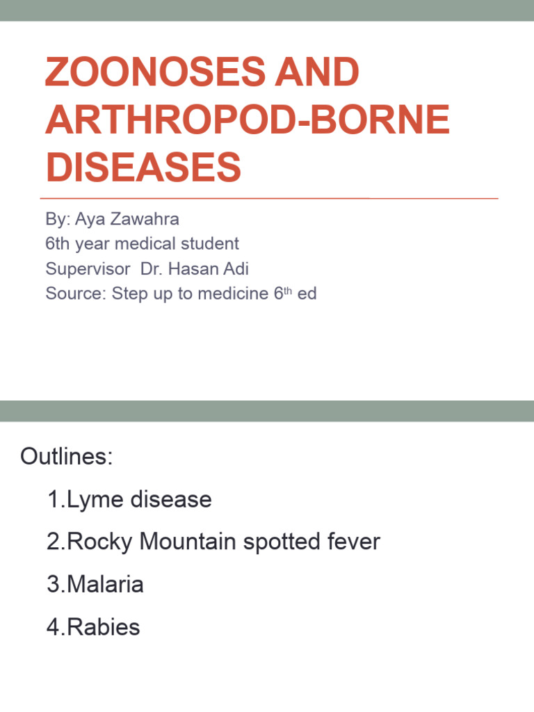 Zoonoses and Arthropod-Borne Diseases - Aya | PDF | Lyme Disease ...