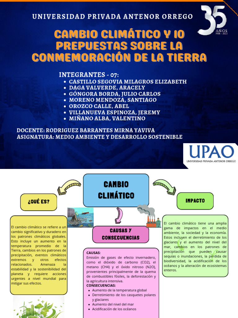 Causas y Consecuencias del Cambio Climático | PDF | Cambio climático ...