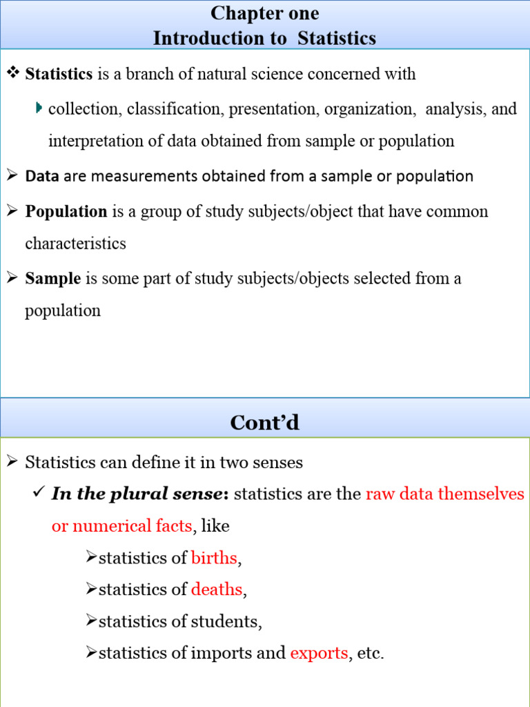 Chapter 1 Introduction To Statistics | PDF | Statistics | Level Of ...