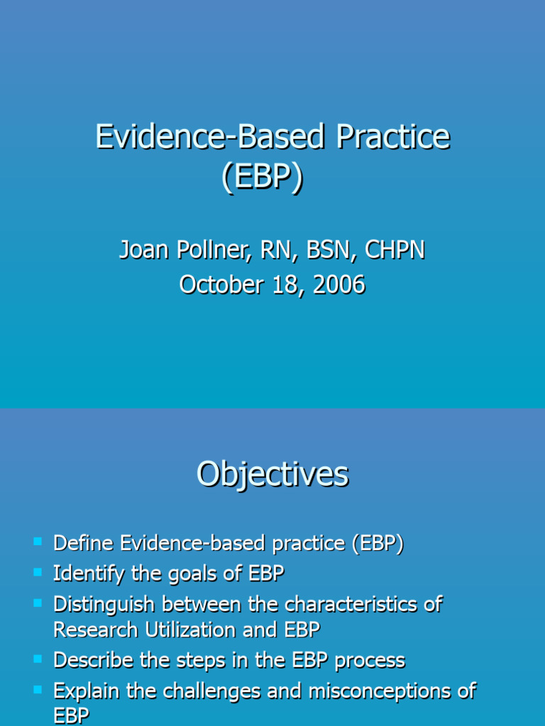 Evidence Based Practice | PDF | Evidence Based Medicine | Nursing