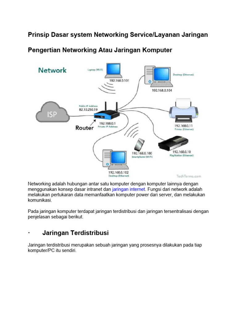 Materi Dasar System Networking Service | PDF
