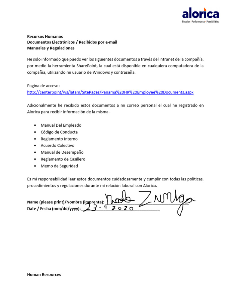 Documentos Clave para Empleados Alorica | PDF