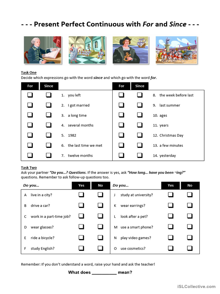 Present Perfect with For and Since | PDF